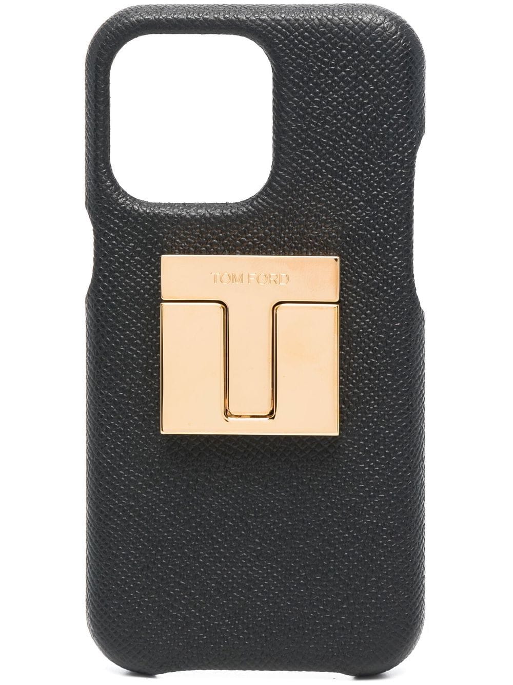 Tom Ford Iphone 14 Pro Leather Phone Case In Black - 30% Off