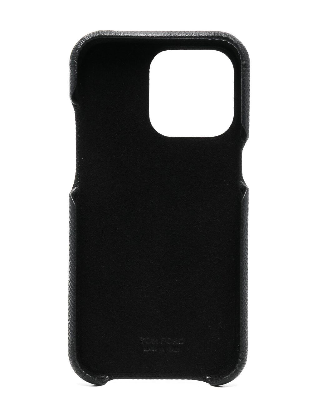 Tom Ford Iphone 14 Pro Leather Phone Case In Black - 30% Off