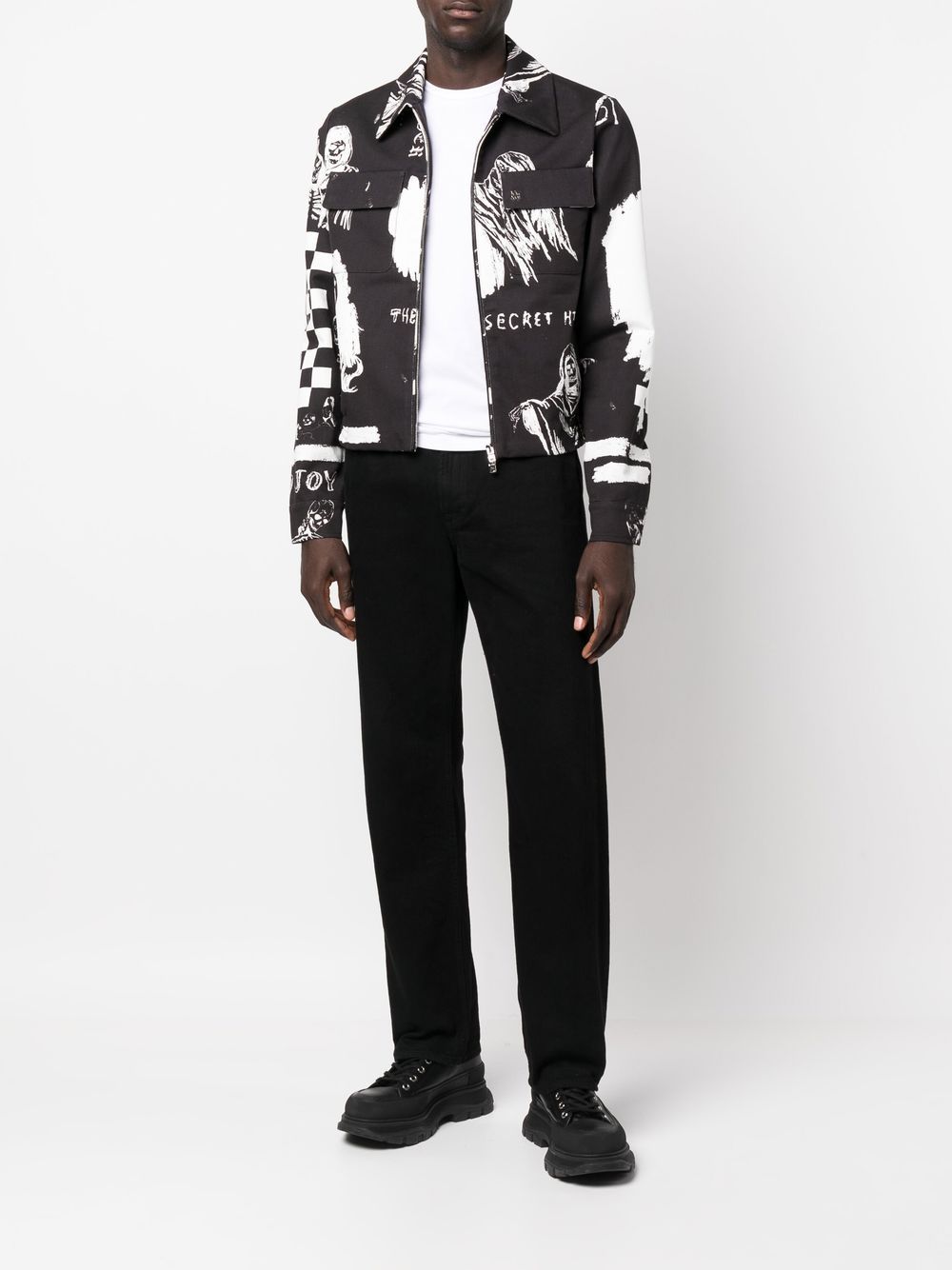 AMIRI Graphic-Print Shirt Jacket