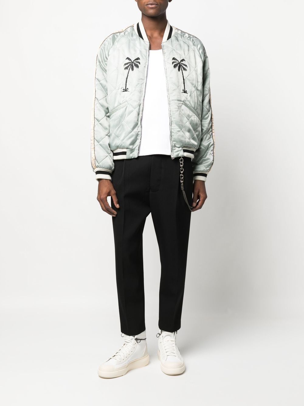 PALM ANGELS Palm Angels Embroidered Quilted Jacket