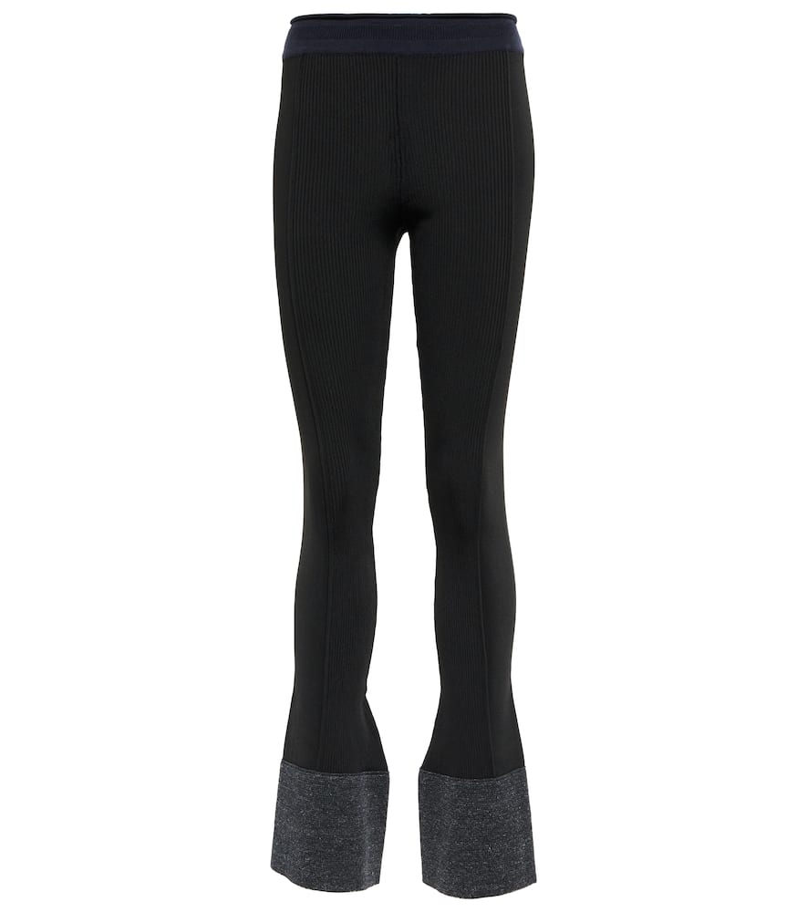 Jacquemus Le Pantalon Maille Flared Pants In Black 40% Off