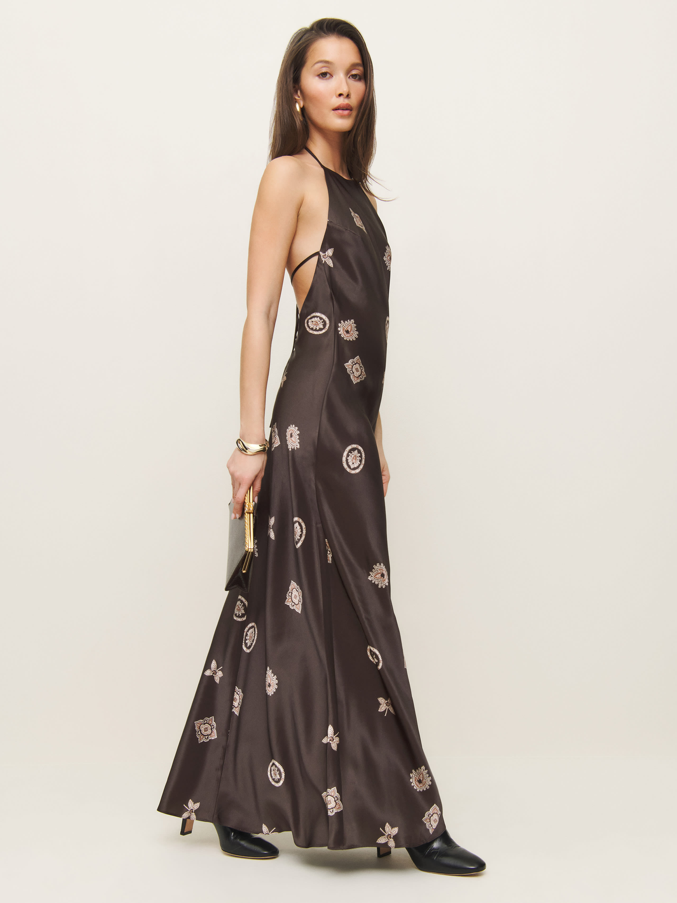 Reformation Jeany Silk Dress - Blue | Editorialist Reformation Jeany Silk Dress - Blue | Editorialist