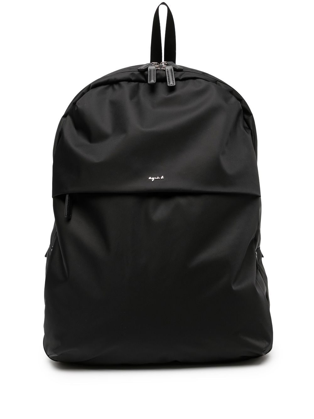 Agnes B. Logo-Plaque Backpack - Black | Editorialist