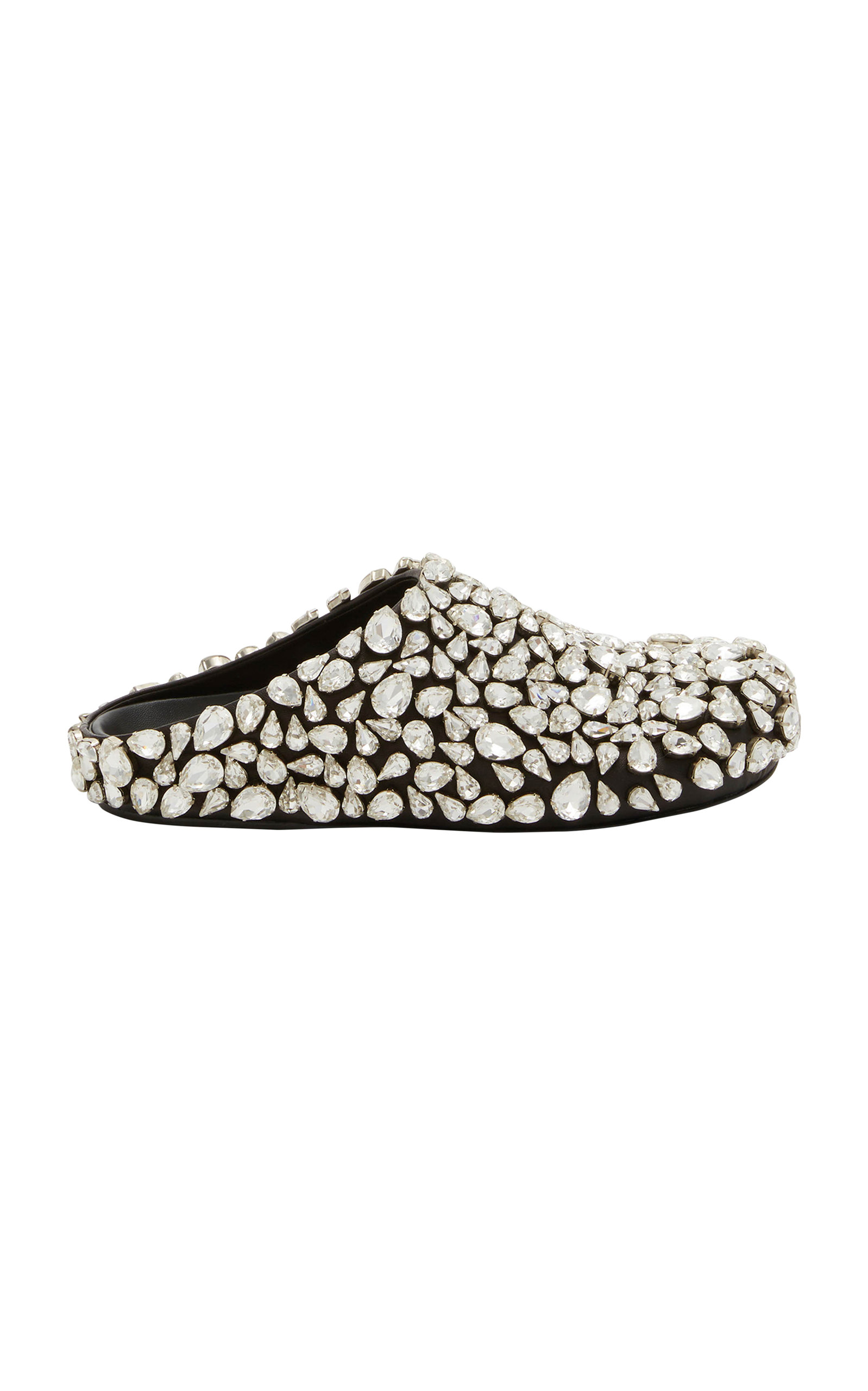 Jil Sander Sabot Crystal Mules Only - Black | Editorialist