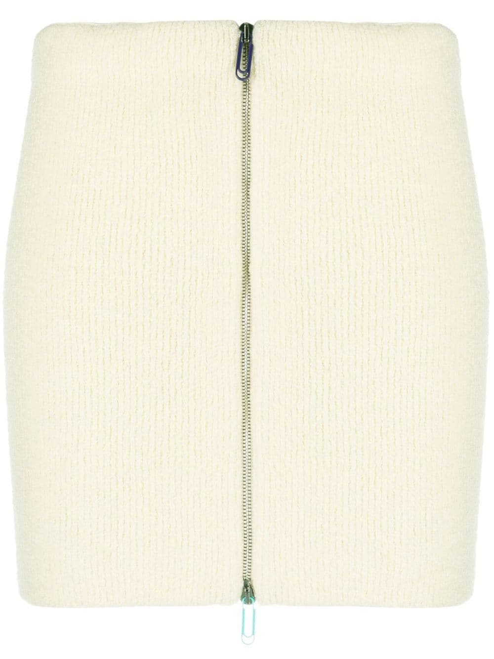 OFF-WHITE Off-White Zip-Front Knit Mini Skirt