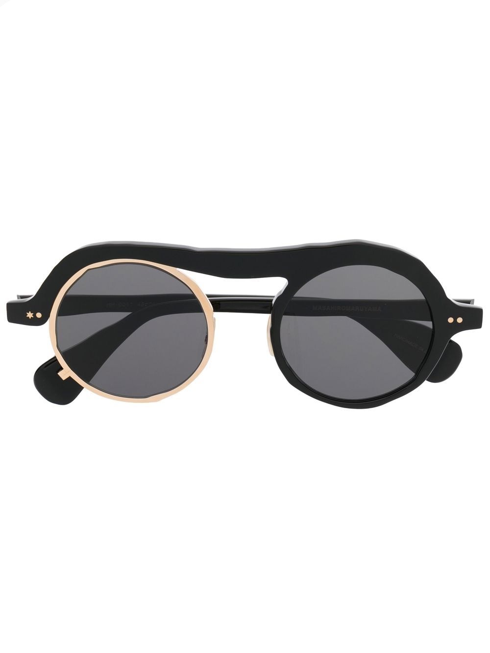 Masahiromaruyama Two-Tone Round Frame Sunglasses - Black  display picture 1