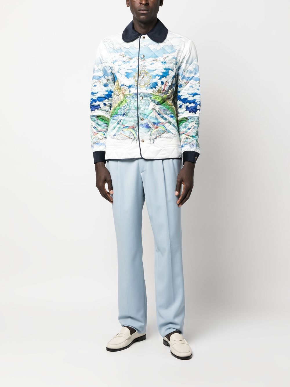 CASABLANCA Casablanca Graphic-Print Quilted Jacket