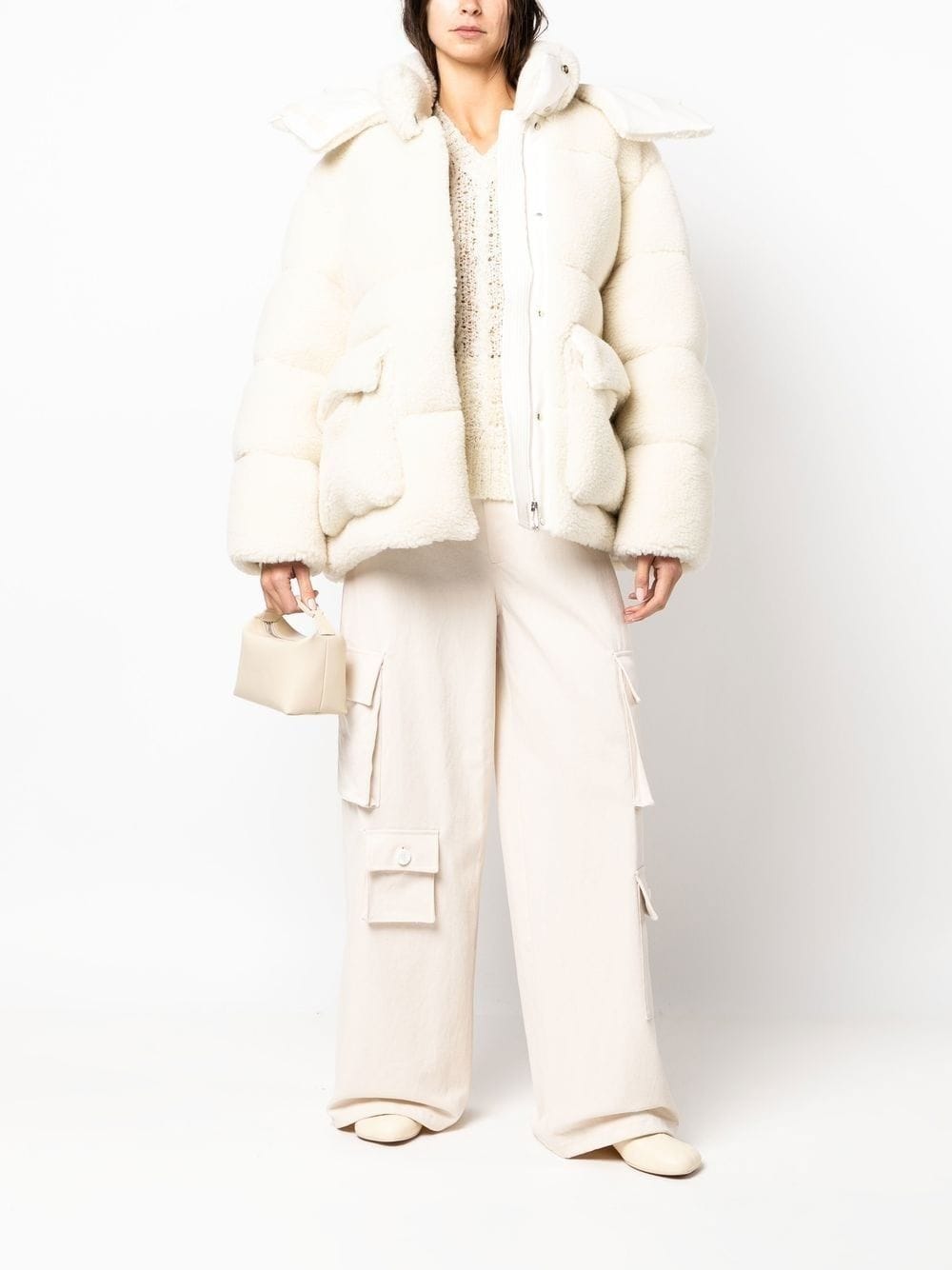 OFF-WHITE Arrows Fleece-Texture Puffer Jacket