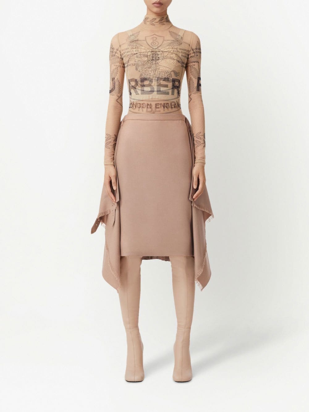 BURBERRY Burberry Pleated Panelled Kilt
