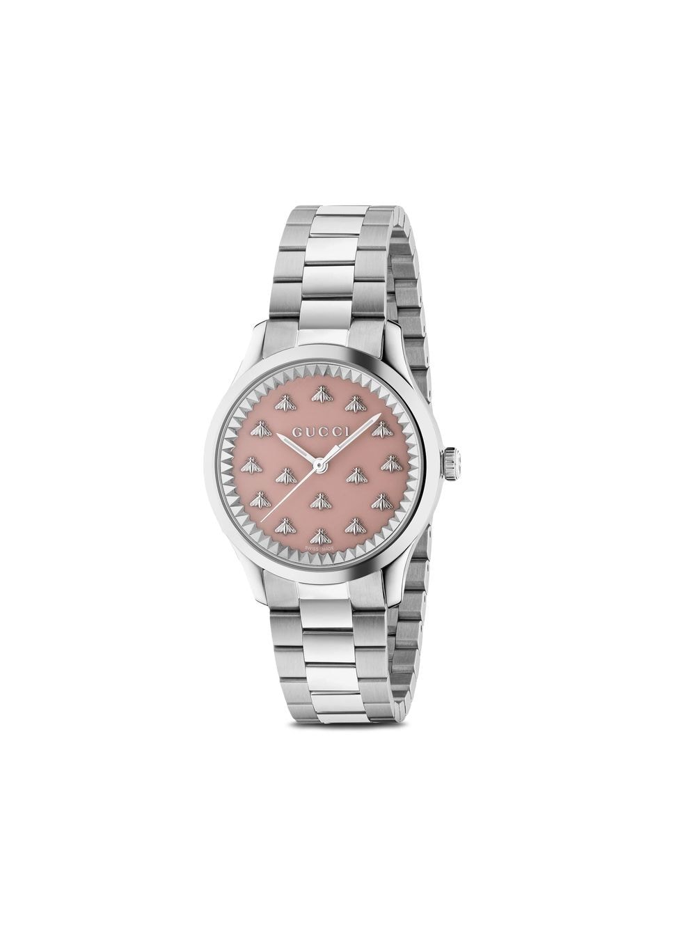 Gucci G-Timeless with Bee Motif Pink Dial and Stainless Steel Bracelet Watch YA1265035 Gucci G-Timeless main image 4