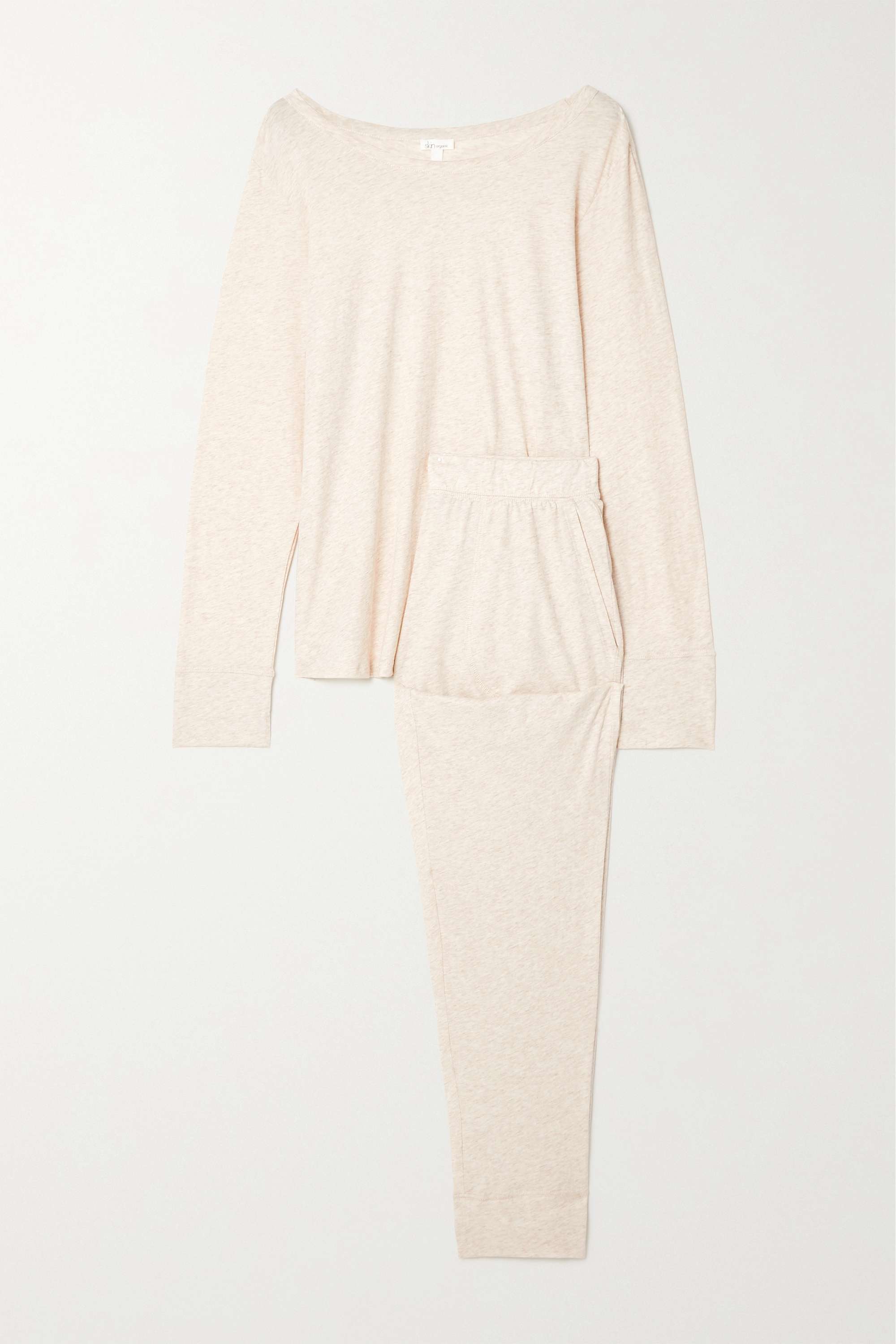 Skin Cassandra Pima Cotton-jersey Pajama Set - Beige | Editorialist