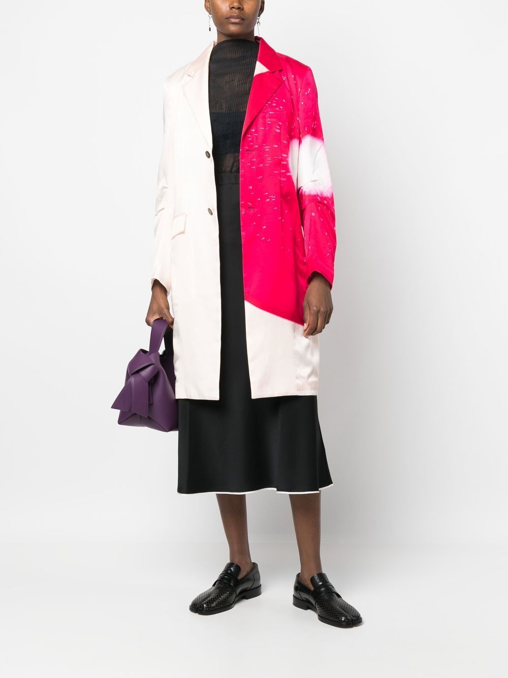 ISSEY MIYAKE Pleats Please Issey Miyake Graphic Button-Up Coat