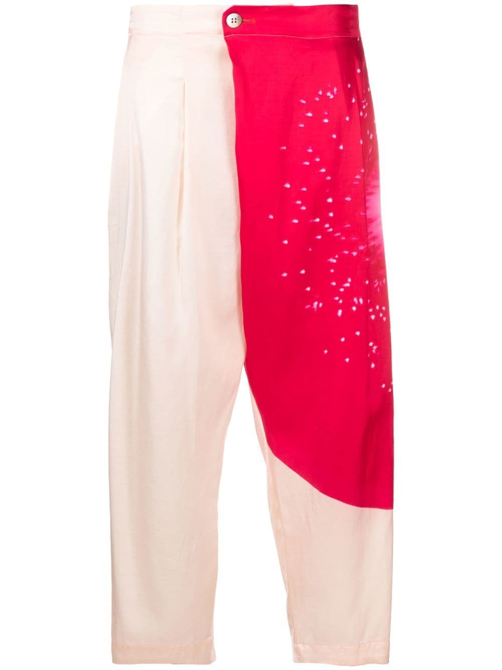ISSEY MIYAKE Pleats Please Issey Miyake Colour-Block Cropped Trousers