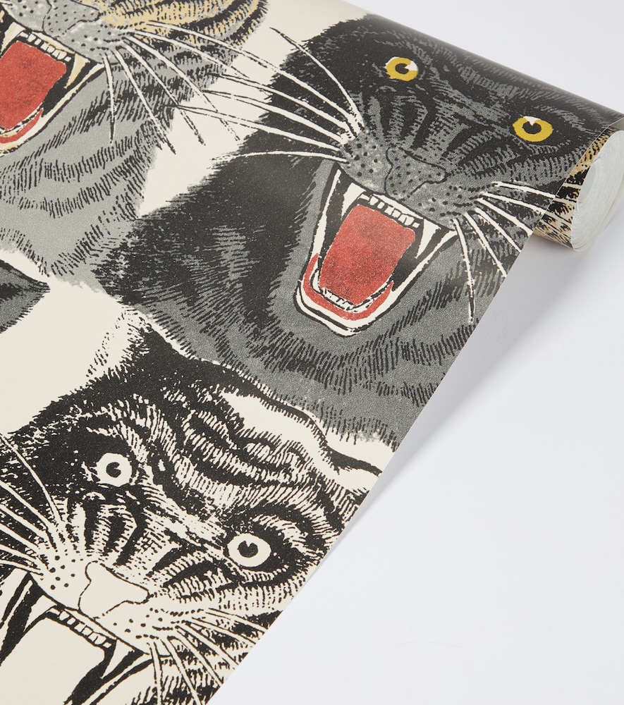 Gucci Tiger Face Printed Wallpaper - Multicoloured | Editorialist