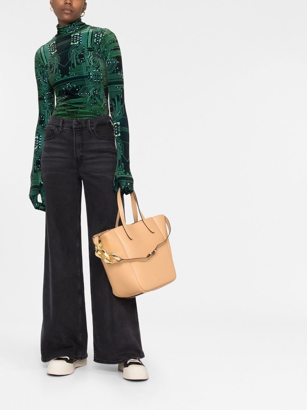 JW ANDERSON JW Anderson Chain-Detail Leather Tote