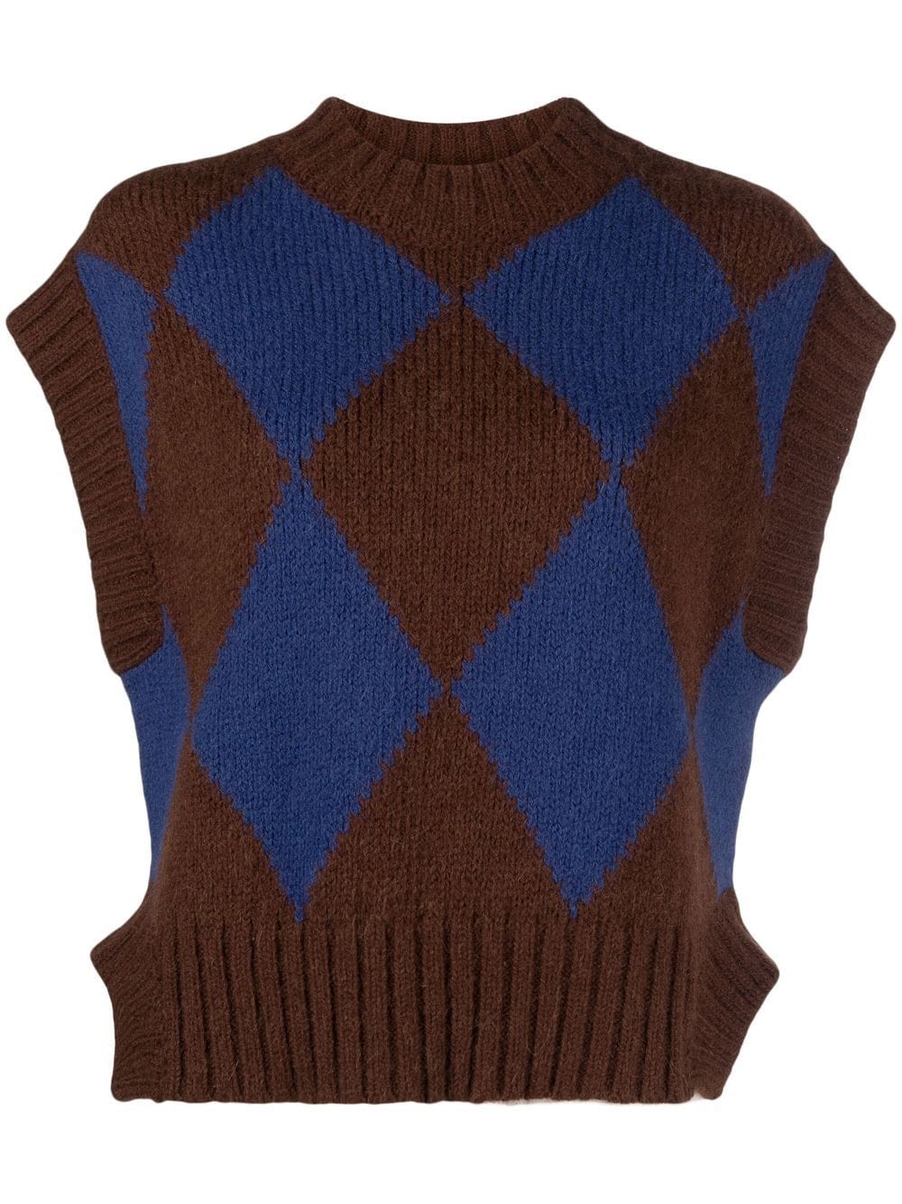 Buy Adidas X Wales Bonner Argyle Knitted Vest - Green At 24% Off