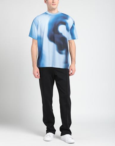 NEIL BARRETT man t-shirt azure size s cotton