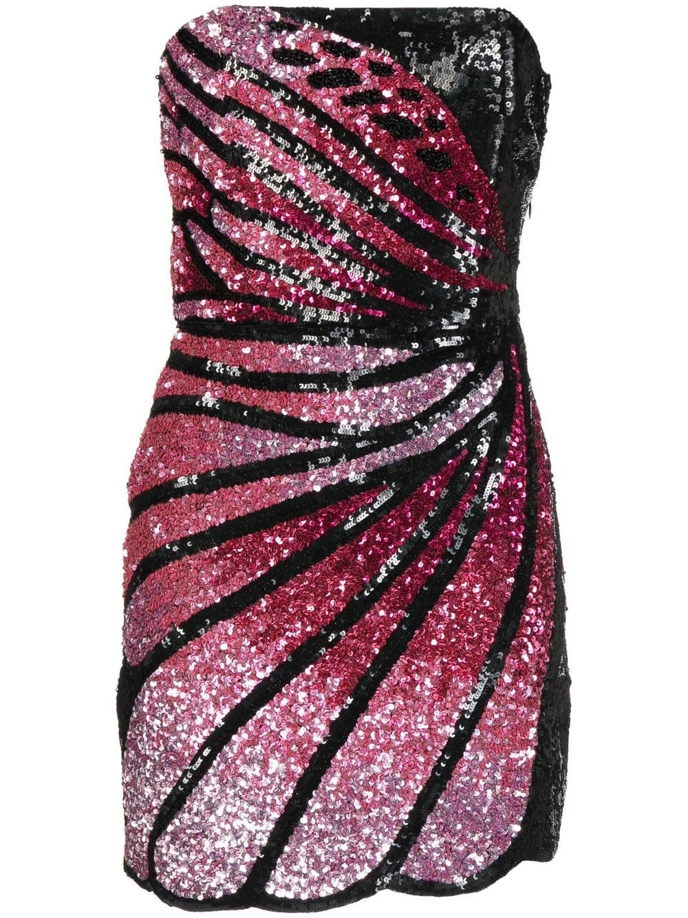 Retrofete Arabelle Sequined Strapless Dress - Black | Editorialist