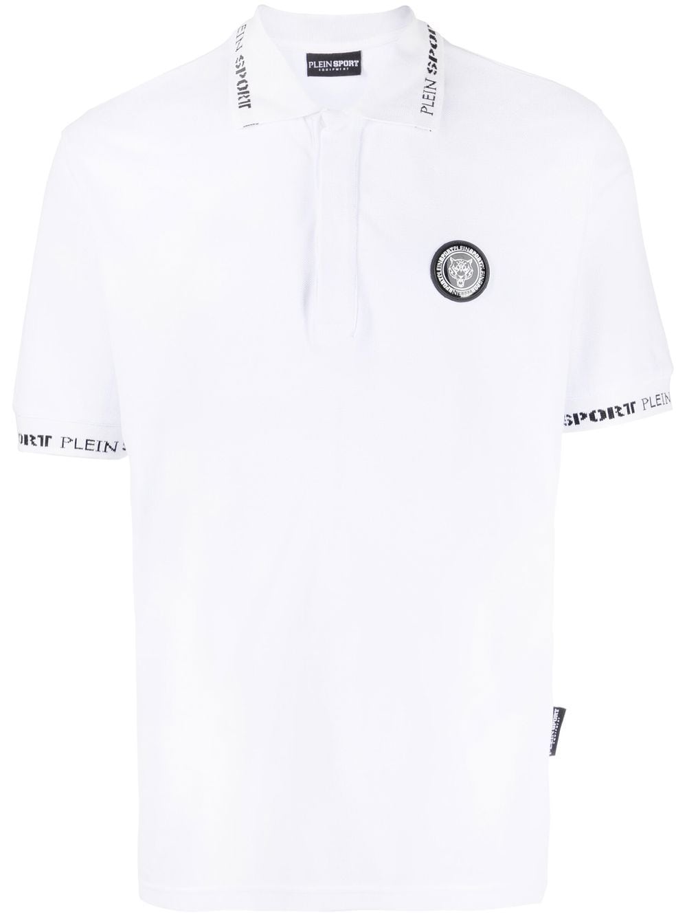 PLEIN SPORT logo-patch short-sleeve polo shirt