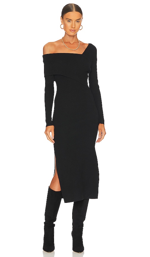 Line & Dot Sylvie Midi Sweater Dress In Black - 30% Off | Editorialist Line & Dot Sylvie Midi Sweater Dress In Black - 30% Off | Editorialist