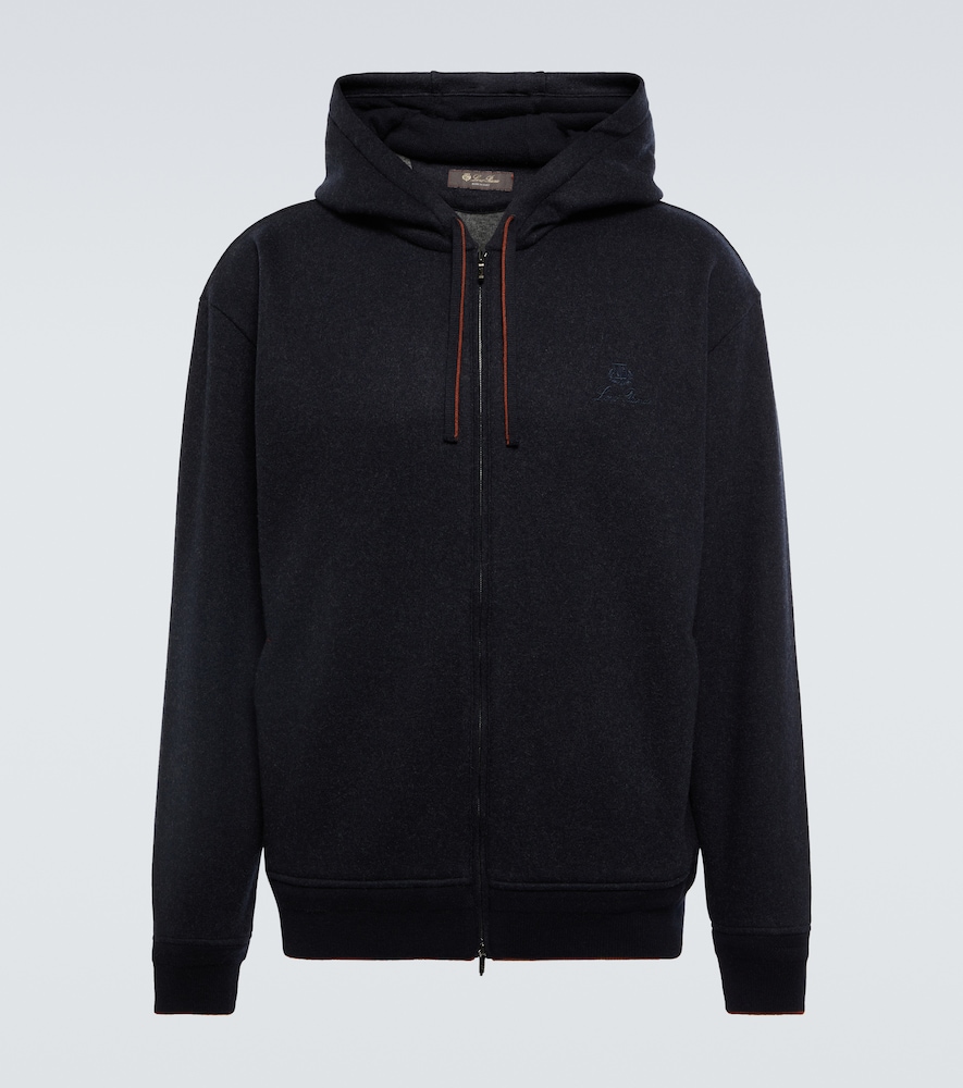 Loro Piana Zipped Cashmere-blend Hoodie - Blue | Editorialist