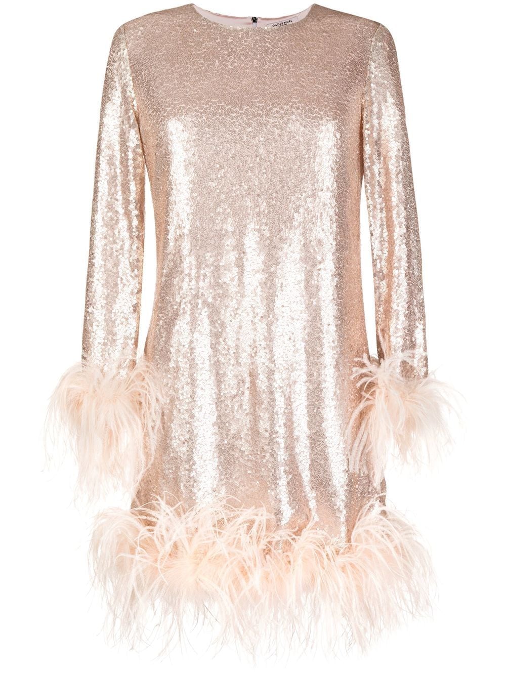 TALLER MARMO Taller Marmo Sequinned Feather Kaftan Mini Dress