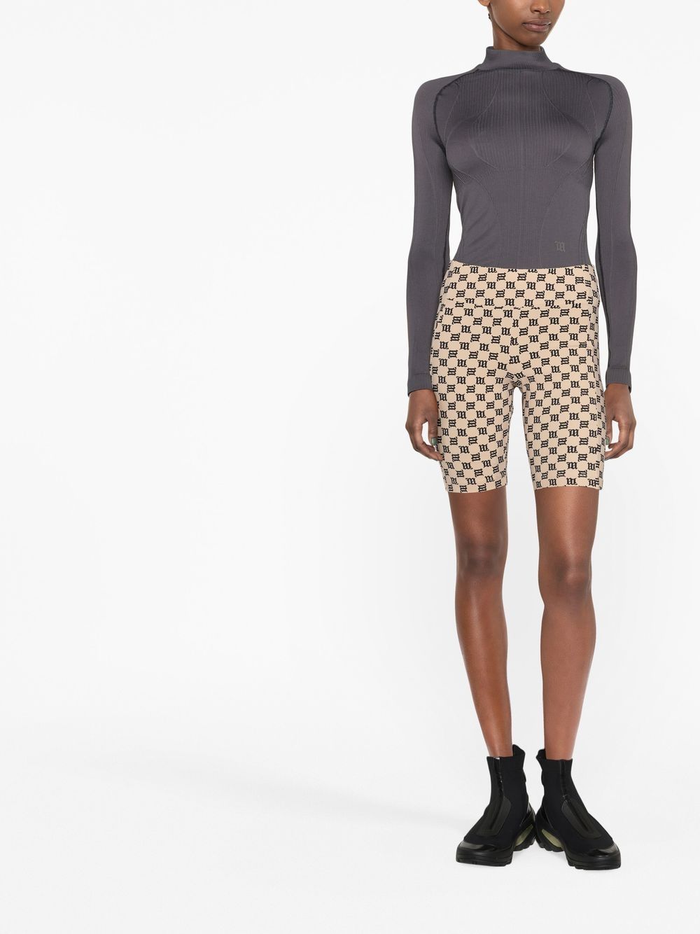 MISBHV MISBHV Monogram-Print Biker Shorts