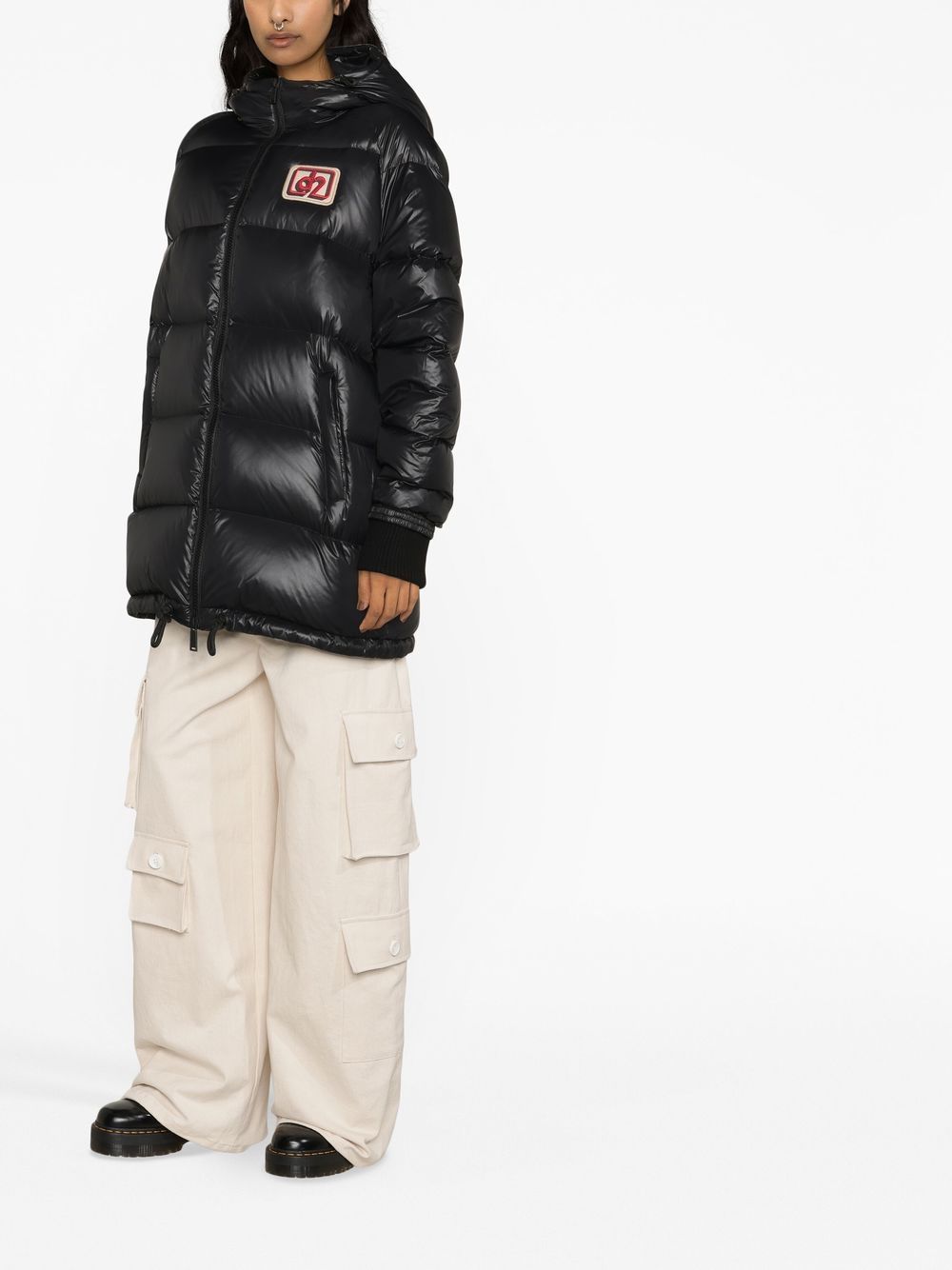 DSQUARED2 Dsquared2 Logo-Patch Padded Coat