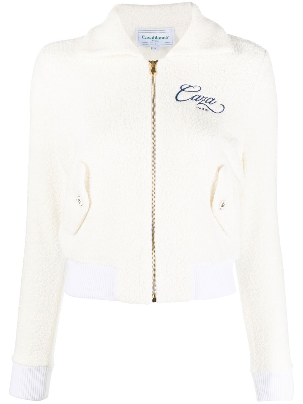 CASABLANCA Casablanca Embroidered-Logo Zip-Fastening Jacket