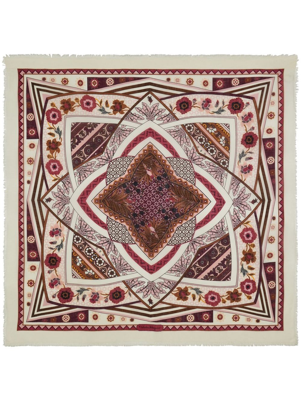 SALVATORE FERRAGAMO Silk Nirvana-Print Shawl