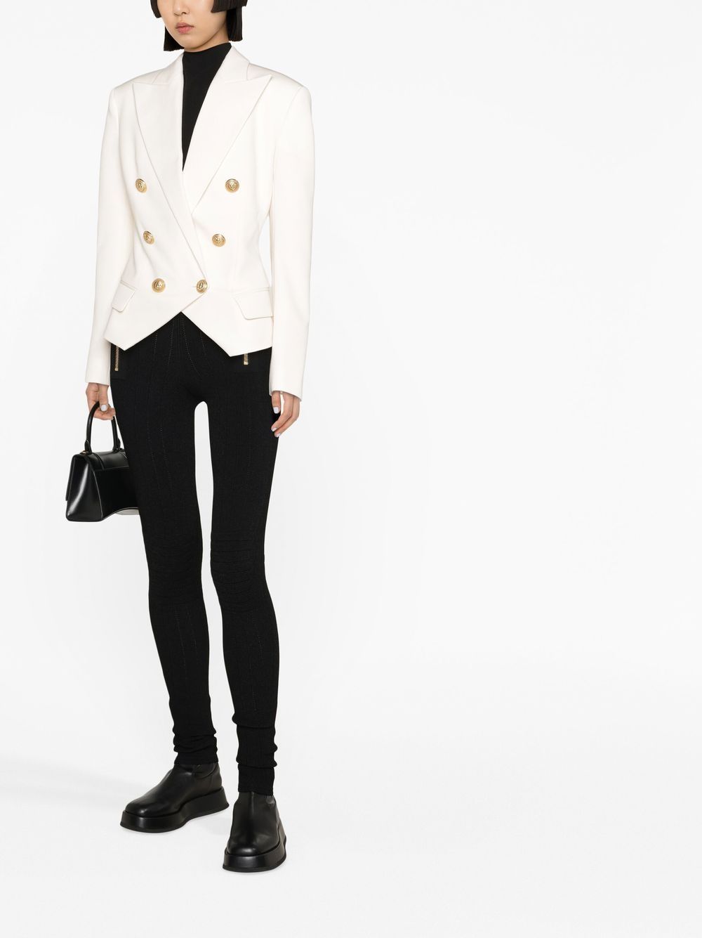 BALMAIN panelled slim-cut leggings