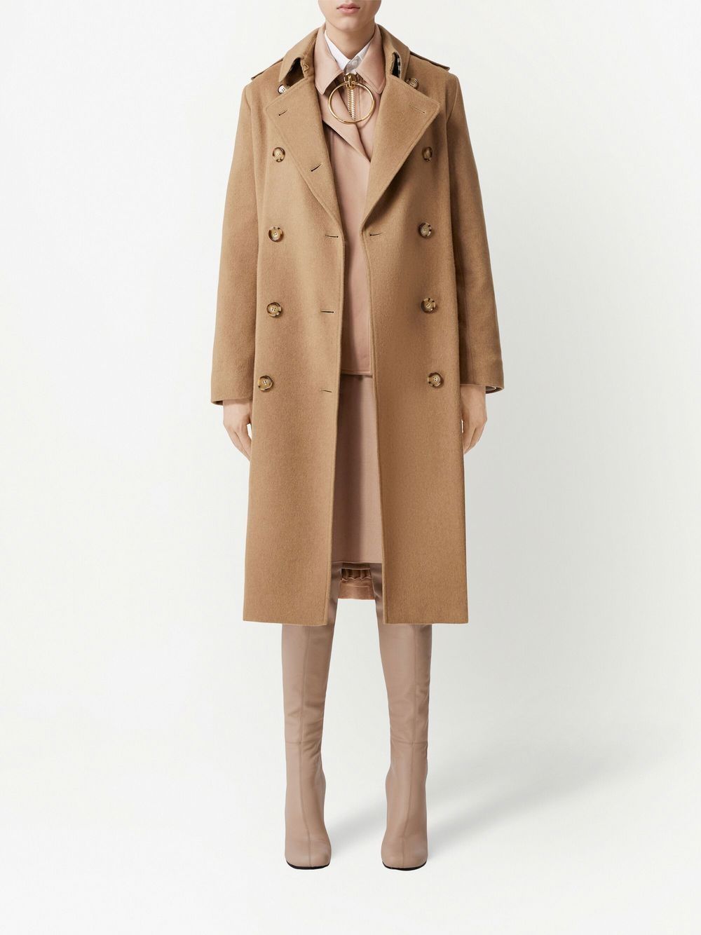 BURBERRY Burberry Kensington Cashmere Trench Coat