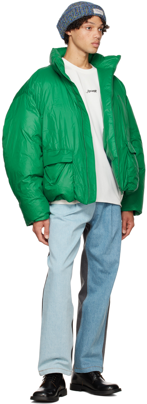 Ader Error Mestan Puffer Jacket In Green - 70% Off | Editorialist