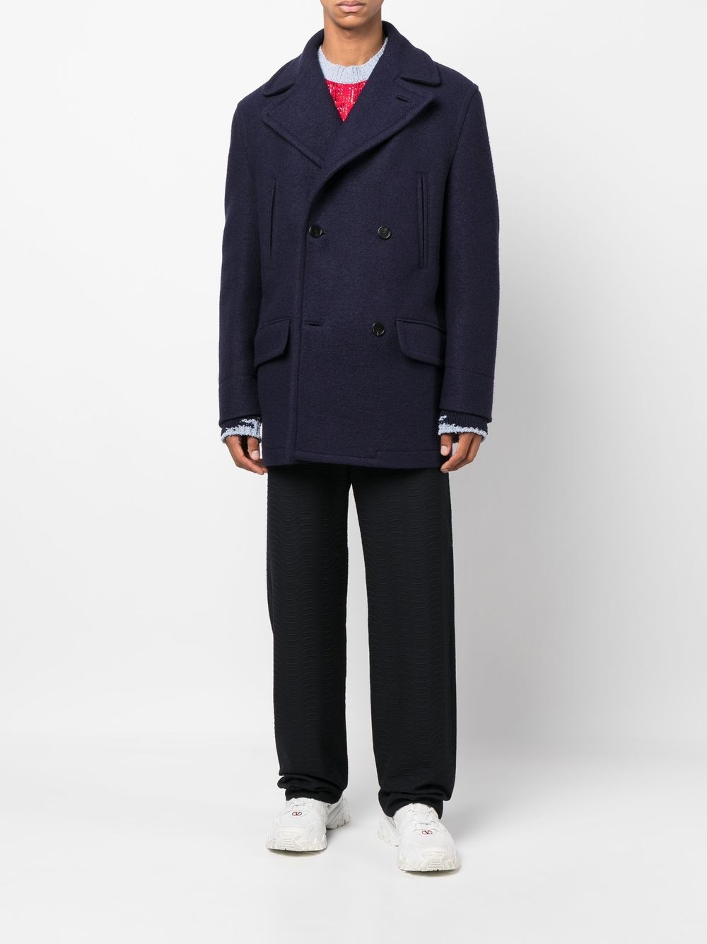MARNI Double-Breasted Virgin Wool Coat