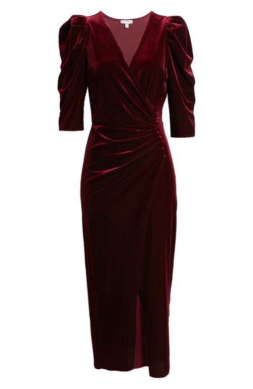 Chelsea28 Faux Wrap Velvet Midi Dress In Green - 61% Off | Editorialist