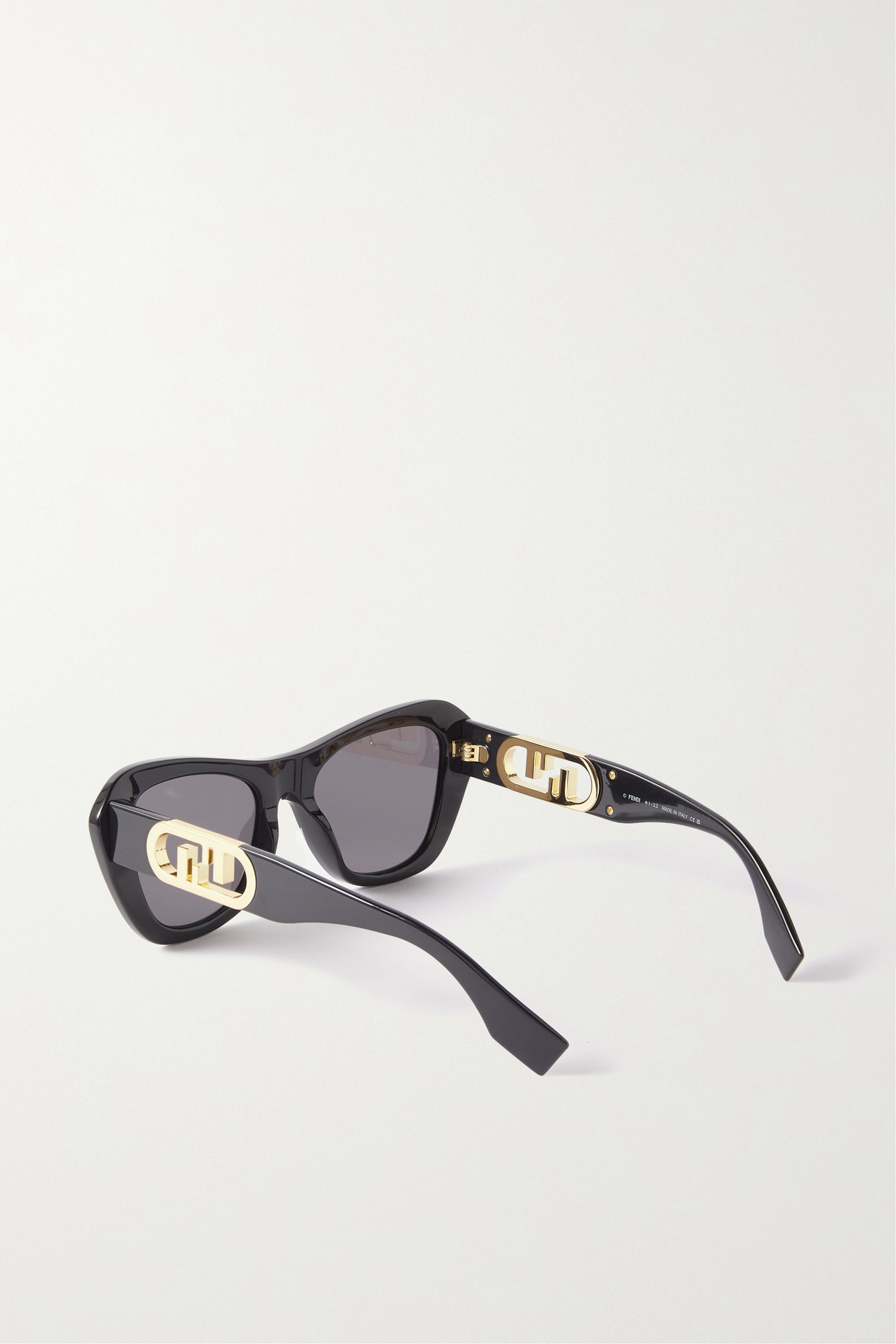NEW Fendi O\'Lock Monochrome Acetate Cat-Eye Sunglasses Fendi O main image 3