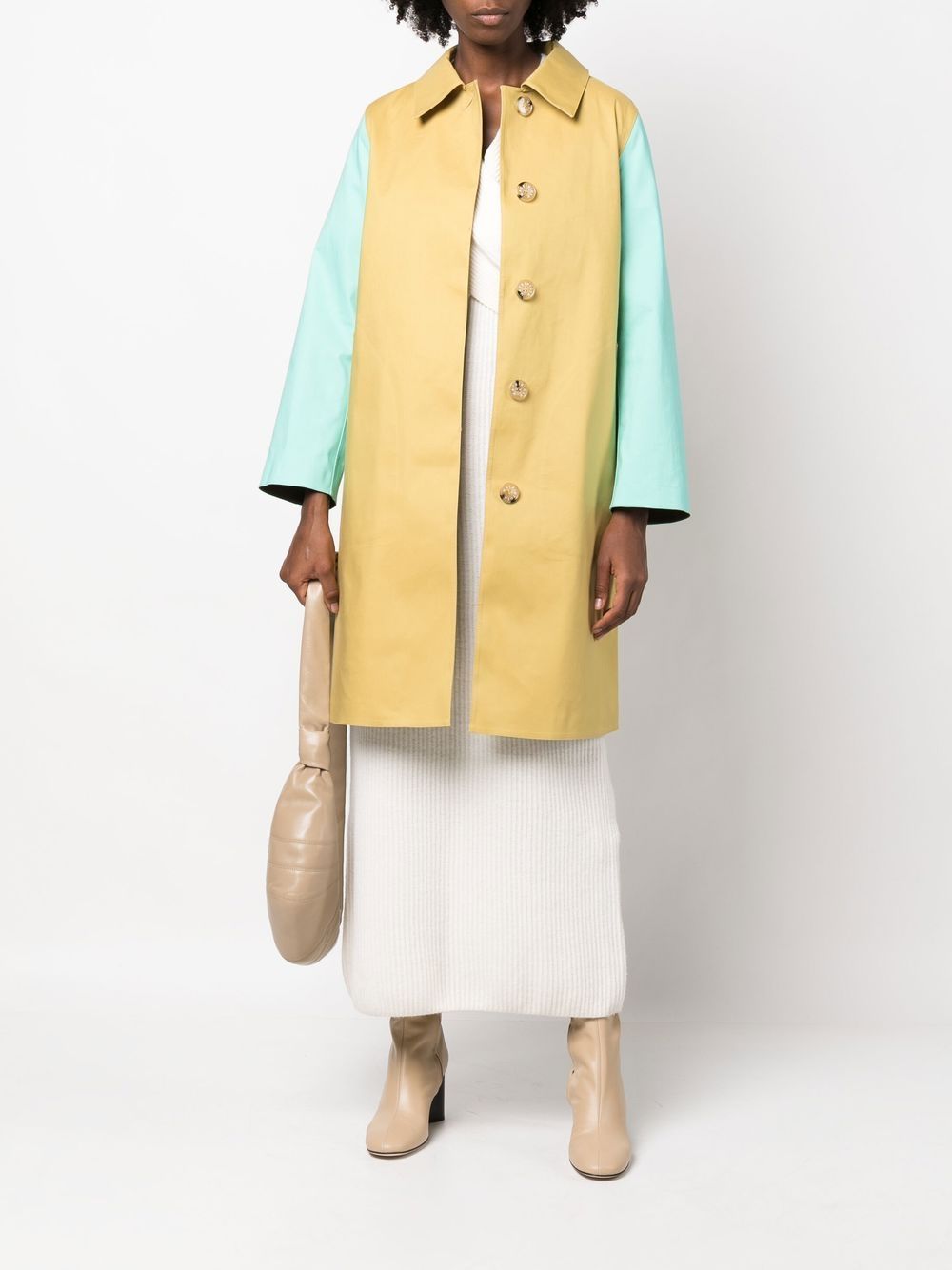 MACKINTOSH Mackintosh Colour-Block Cotton Coat