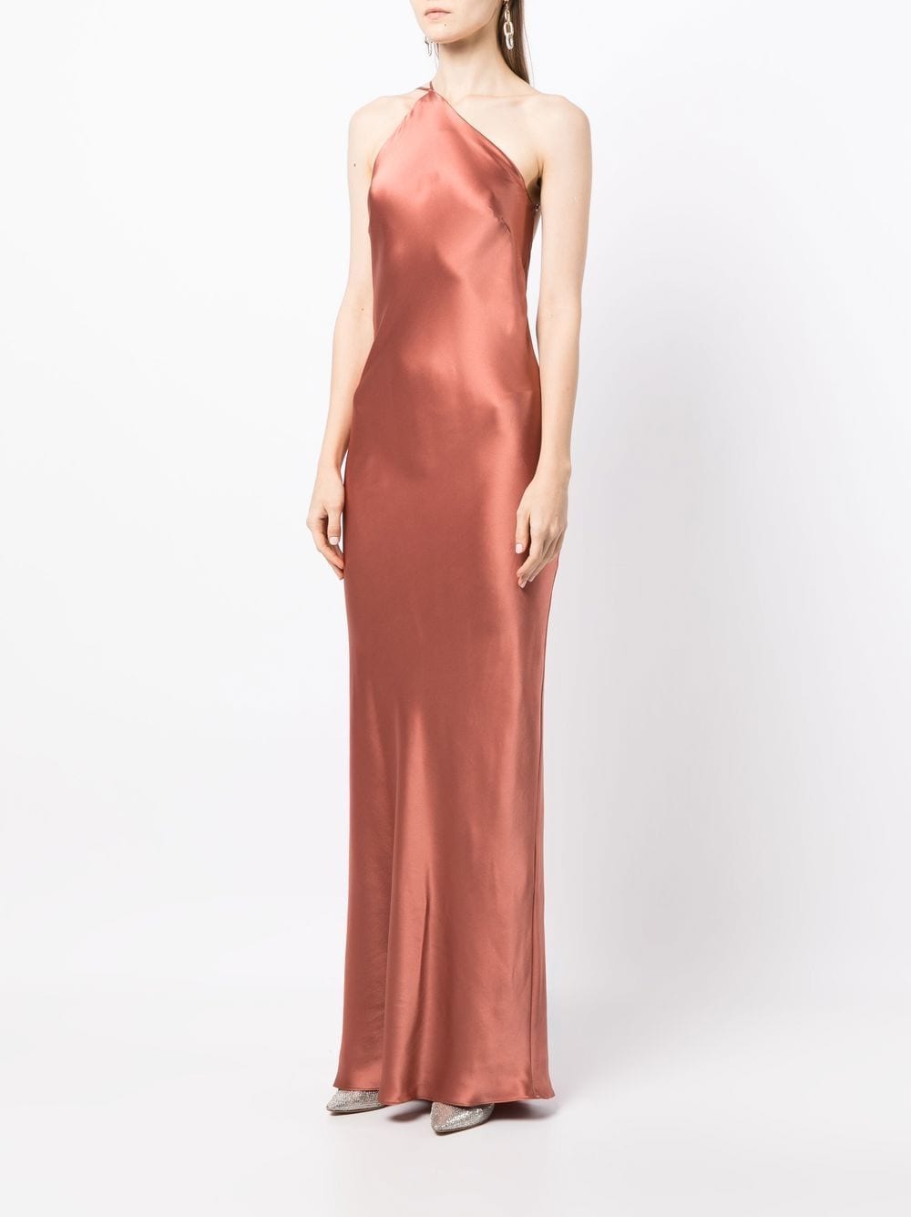 MICHELLE MASON Michelle Mason Single-Shoulder Maxi Dress
