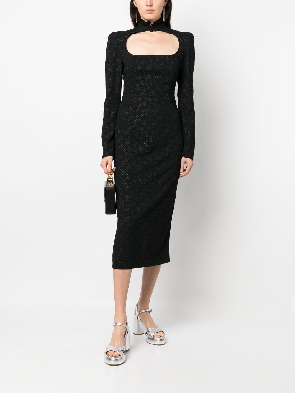 PHILOSOPHY DI LORENZO SERAFINI Philosophy Di Lorenzo Serafini Diamond-Pattern Midi Dress
