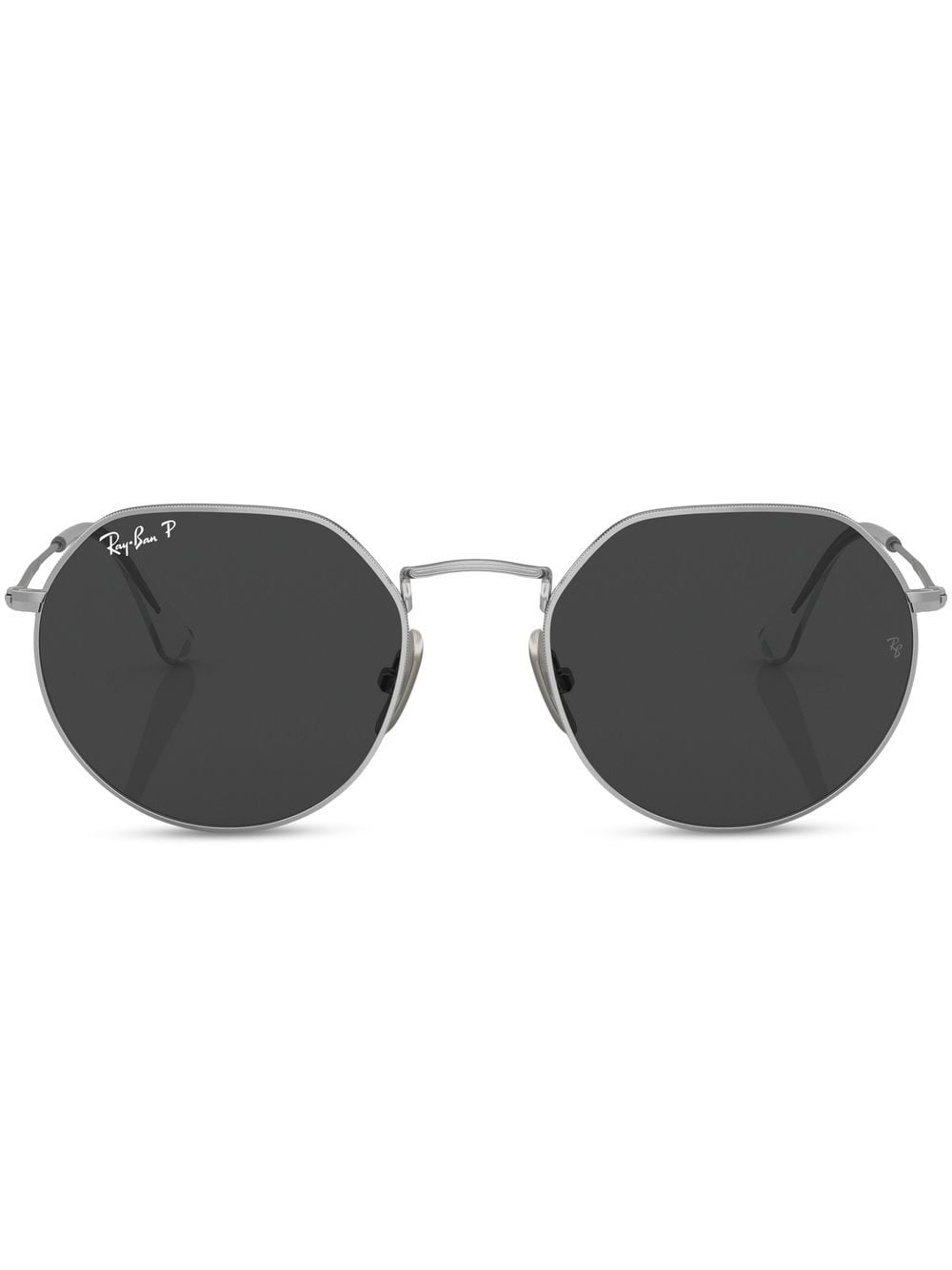 Ray-Ban Jack Titanium Geometric Sunglasses In Silver - 5% Off