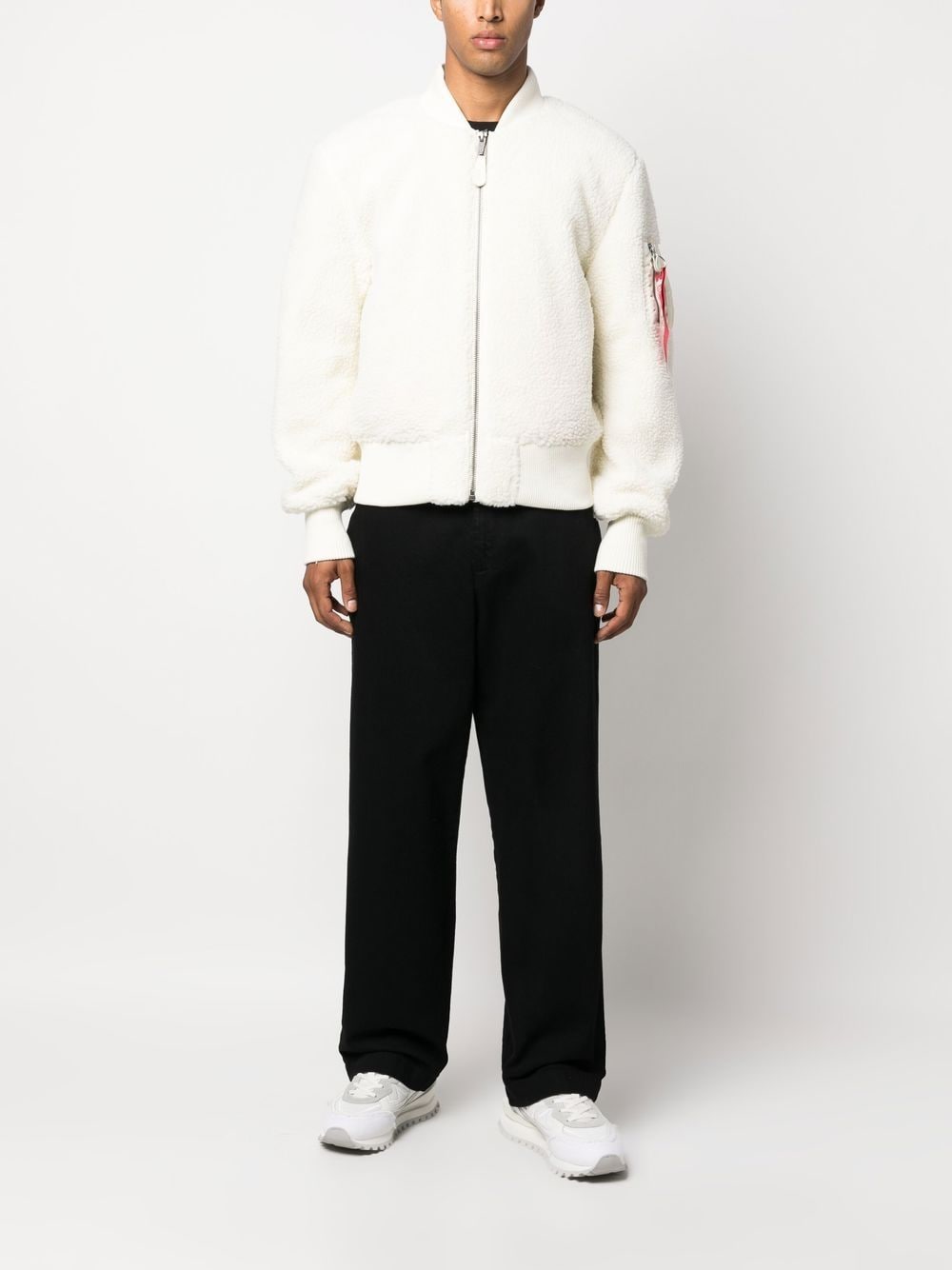 ALPHA INDUSTRIES Faux-Shearling Bomber Jacket