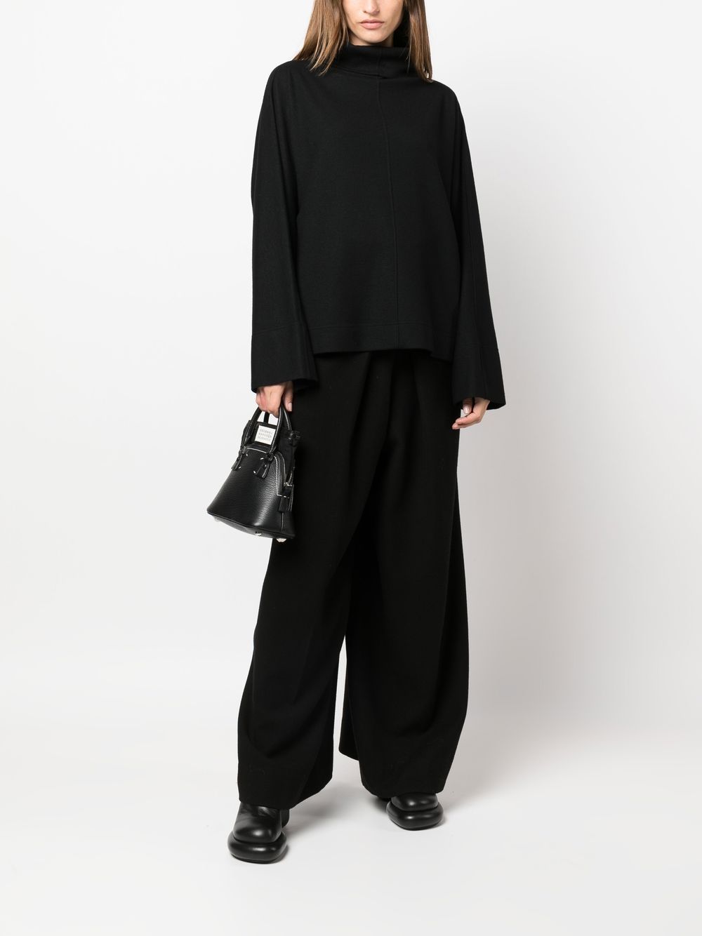 ISSEY MIYAKE Mock-Neck Wide-Sleeved Top