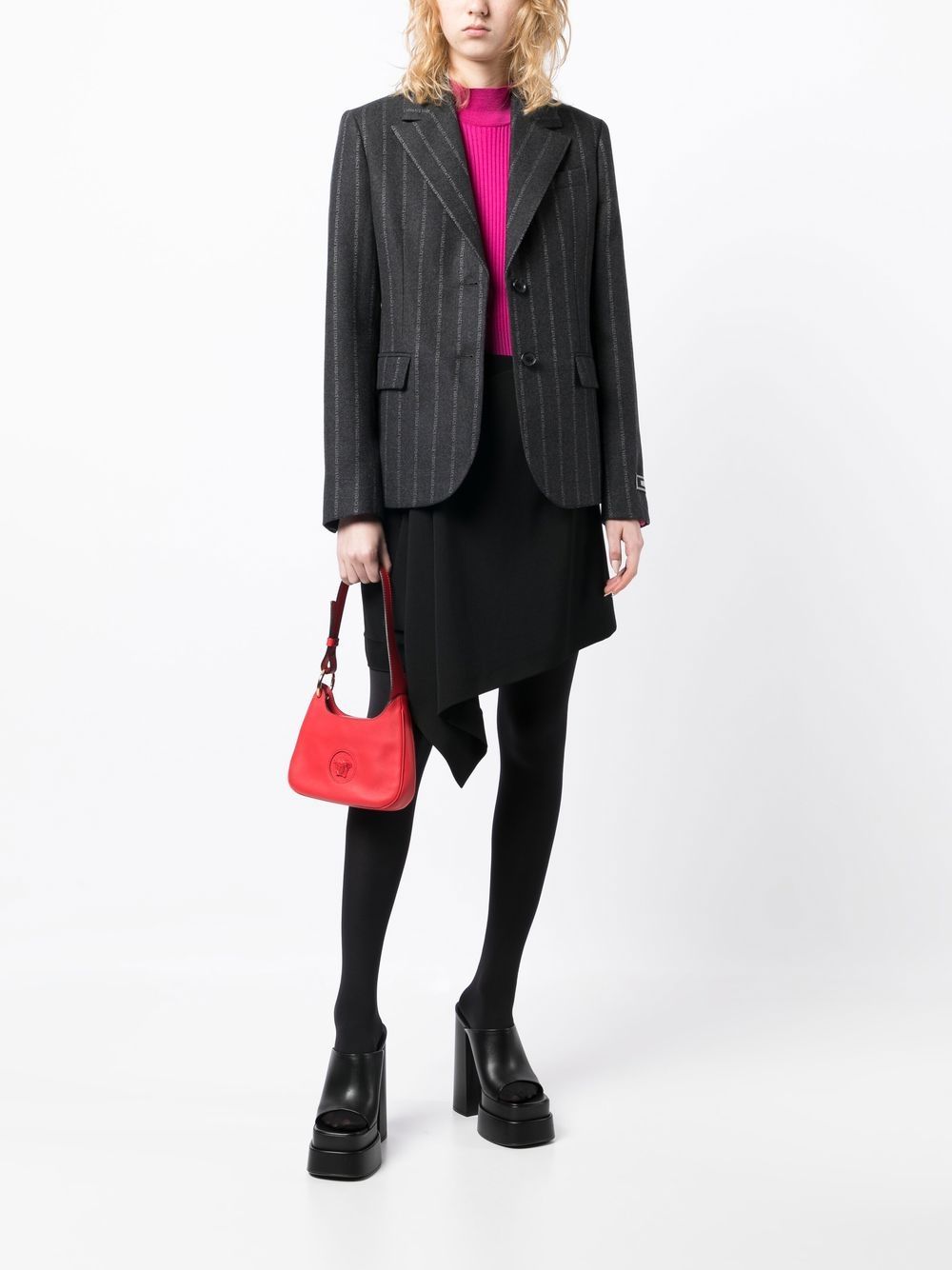 VERSACE Versace Logo-Pinstripe Blazer