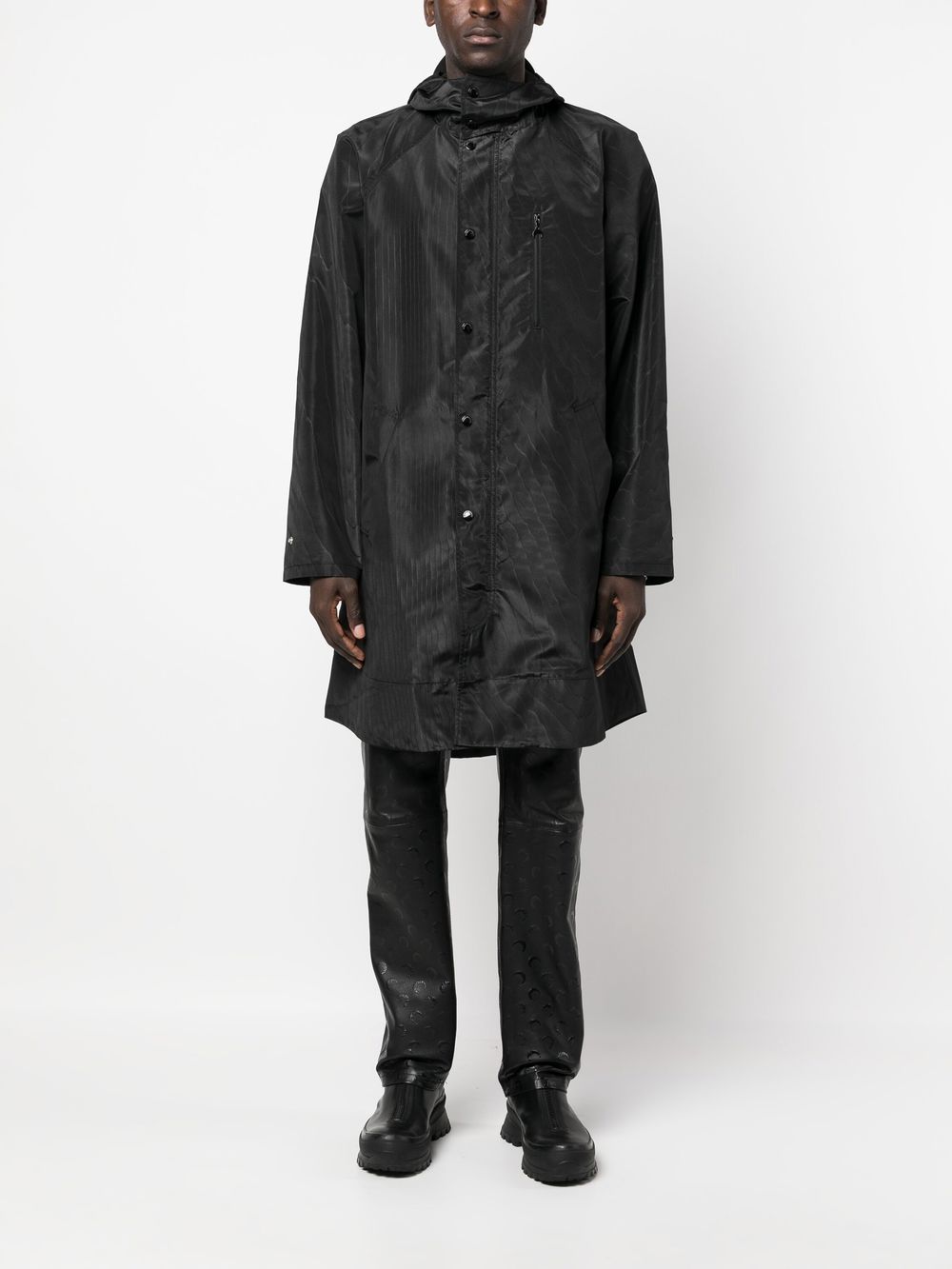 MARINE SERRE Marine Serre Hooded Logo Print Windbreaker