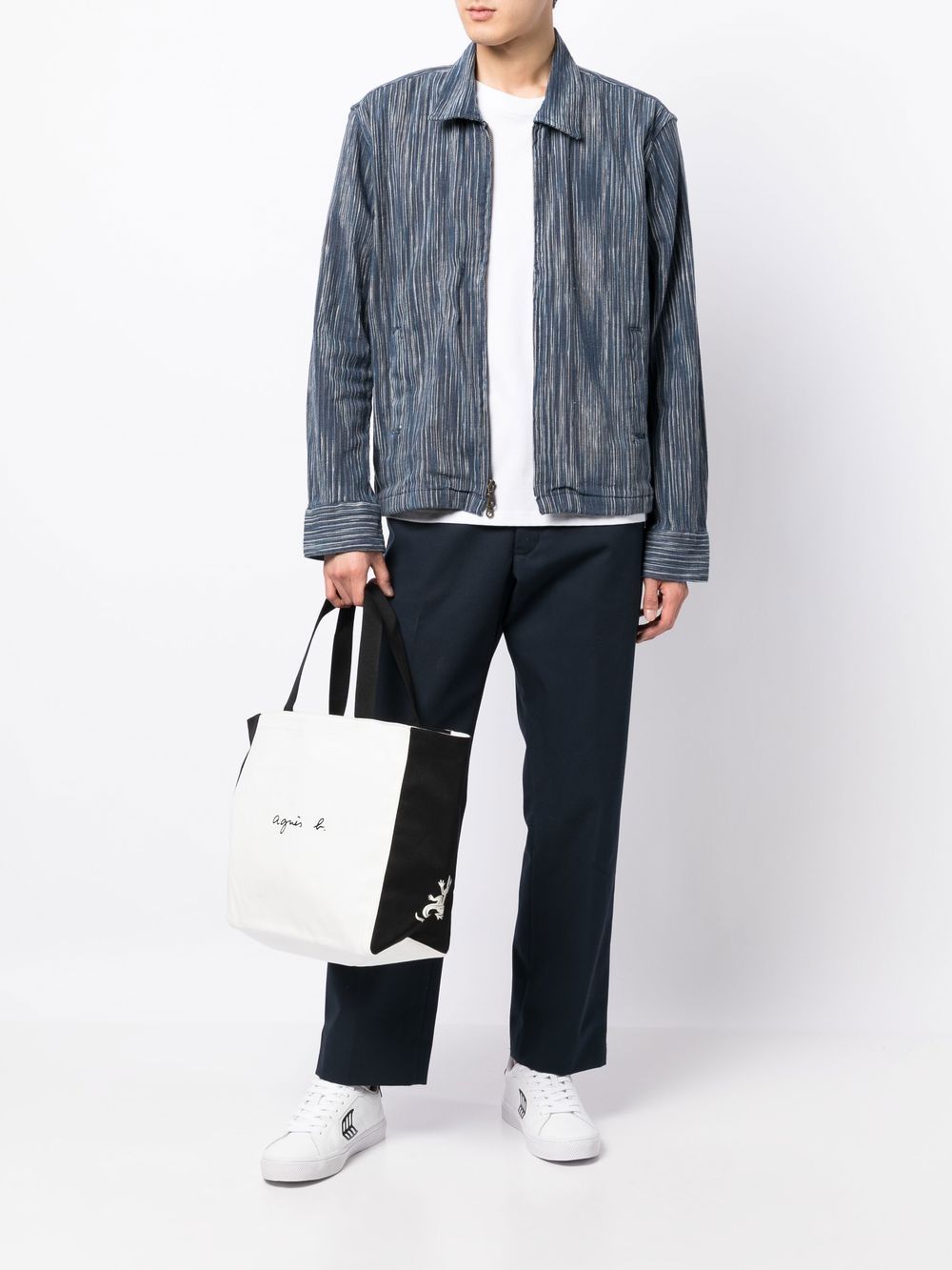 AGNES B. agnès b. Colour-Block Tote Bag
