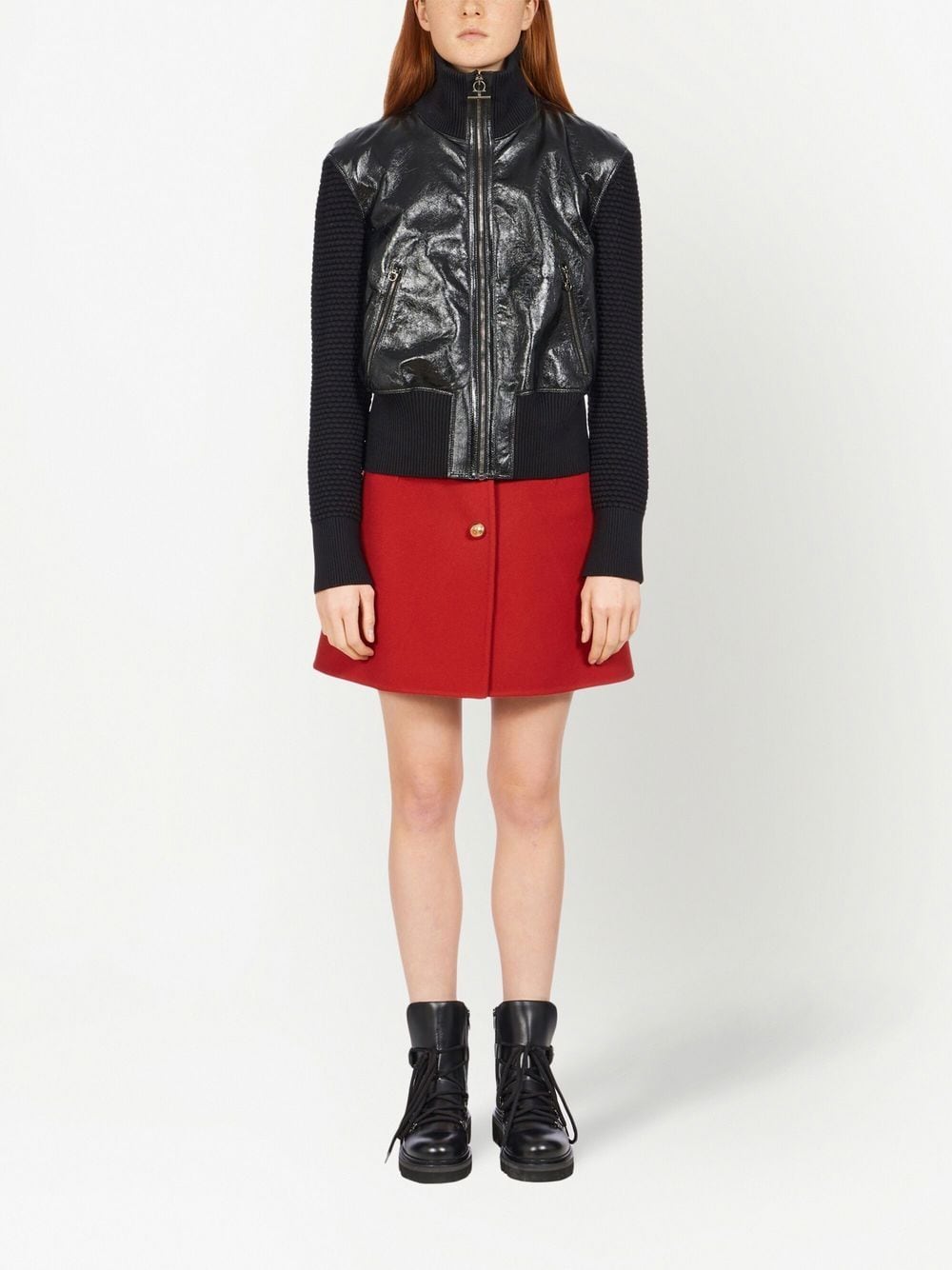 SALVATORE FERRAGAMO Cashmere-Blend A-Line Mini Skirt