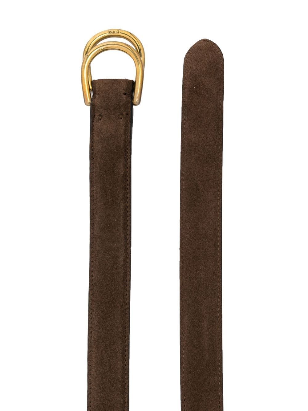 Lauren Ralph Lauren Gold Nylon Preppy Gold Plaque Double Ring Buckle Belt Lauren Ralph Lauren Gold Belts for Women for sale | eBay main image 4