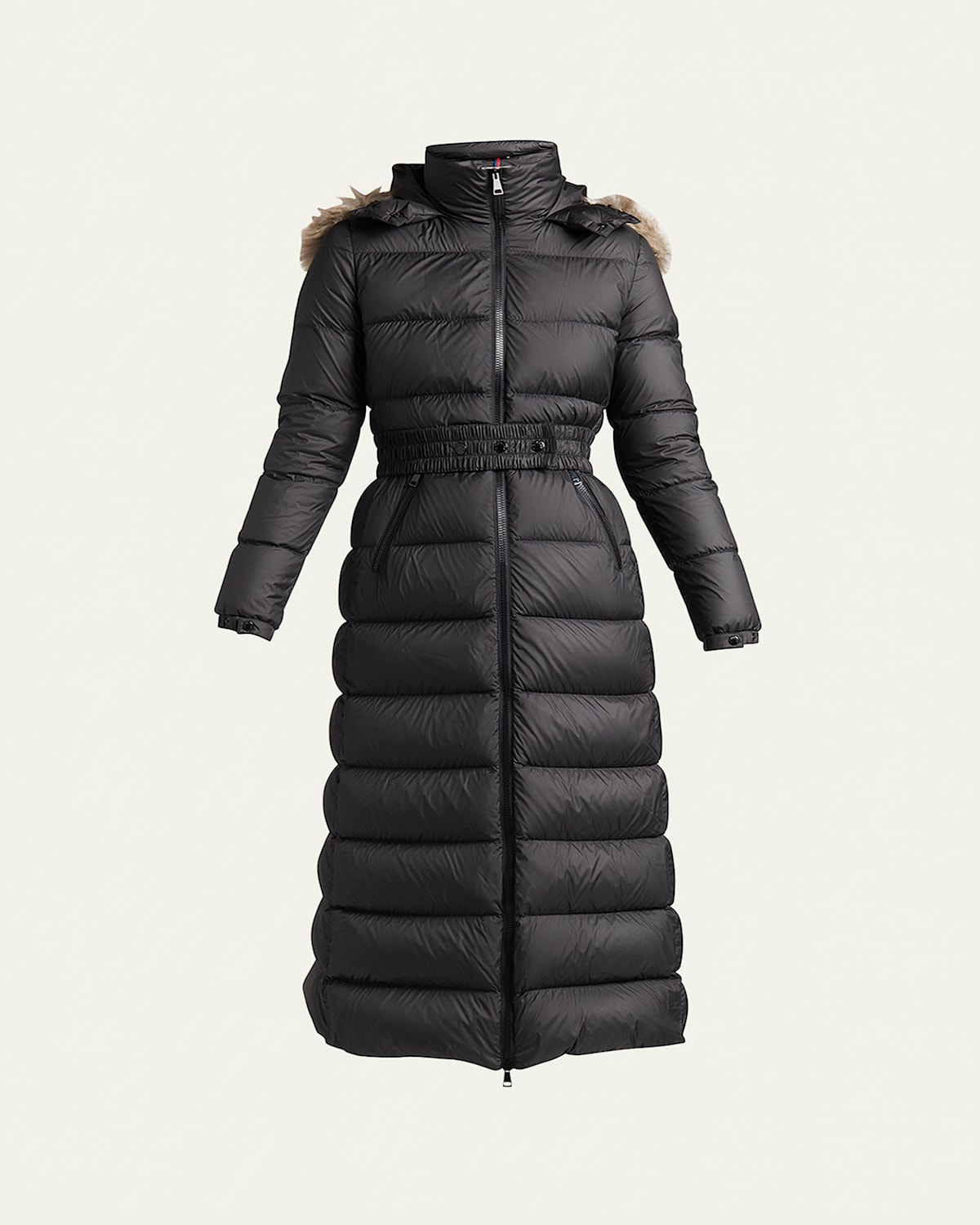 Moncler Fudson Long Puffer Coat Black Editorialist