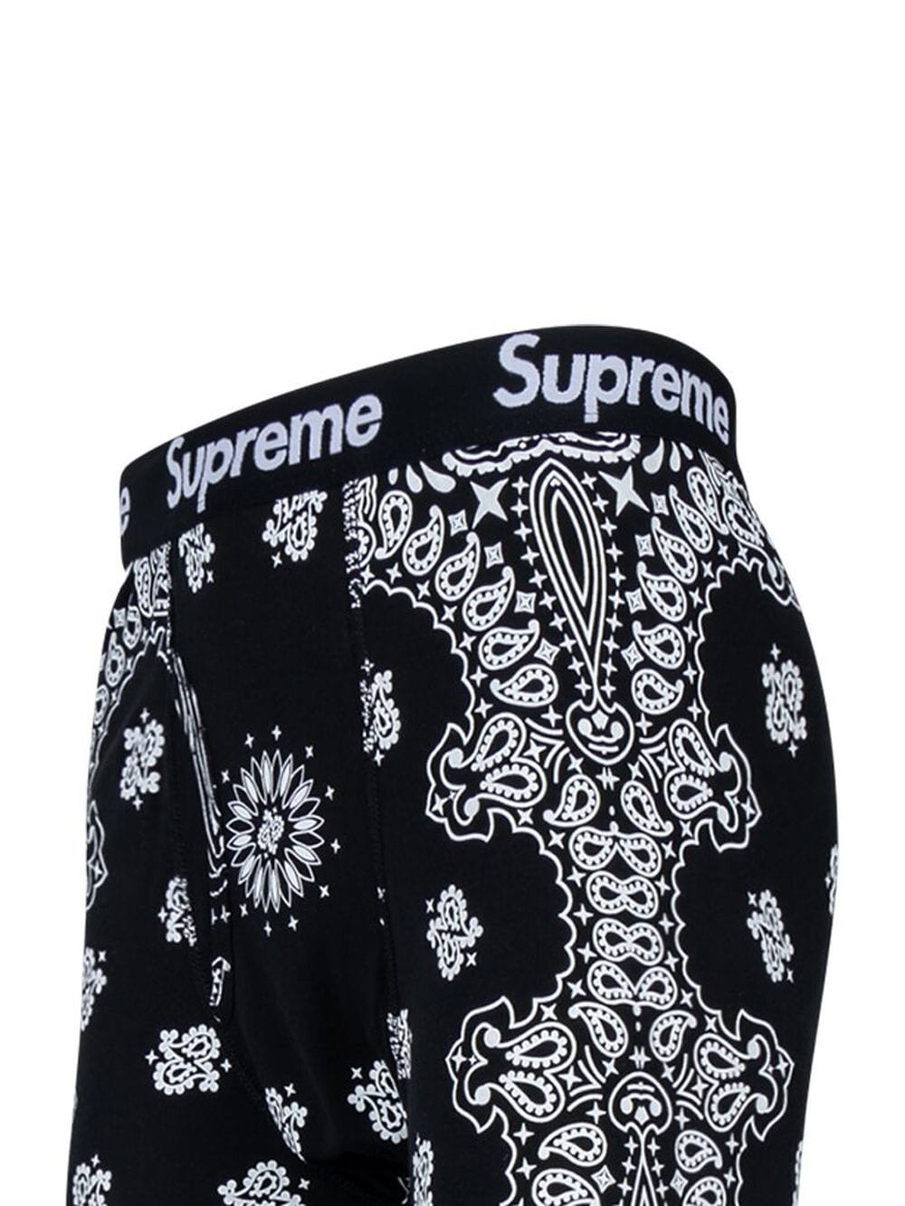 Supreme X Hanes Bandana-Print Pack Of Two Briefs - Black