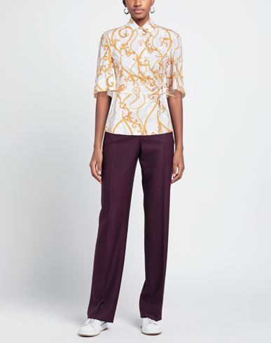 GANNI GANNI White Cotton Shirt with Two-Tone Print